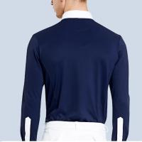 China Men's Custom Logo Long Sleeve Knit Sports Shirt for Golf Pickleball Tennis for sale