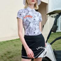 China Customized A-Line Half-Length Breathable Spandex/Polyester Sports Skirt for Women Anti-Glare Golf Clothing Spring/Summer Printed for sale