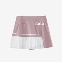 China Customized A-Line Half-Length Breathable Spandex/Polyester Sports Skirt for Women Anti-Glare Golf Clothing Spring/Summer Printed for sale