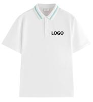 China Men's Customized Embroidered 100% Cotton Polo Shirt Solid Color Short Sleeved Workwear Printed for Golf for sale