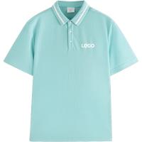 China Men's Customized Embroidered 100% Cotton Polo Shirt Solid Color Short Sleeved Workwear Printed for Golf for sale