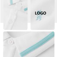China Men's Customized Embroidered 100% Cotton Polo Shirt Solid Color Short Sleeved Workwear Printed for Golf for sale