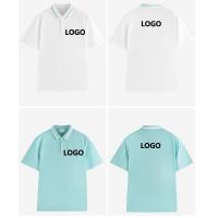 China Men's Customized Embroidered 100% Cotton Polo Shirt Solid Color Short Sleeved Workwear Printed for Golf for sale