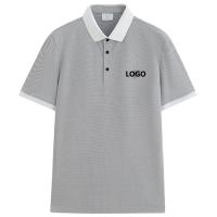 China Customized Logo Men's for Shirt Breathable Knitted Solid Fringe Embroidered Silk Screen Printed Short Sleeve XL Golf Sports for sale