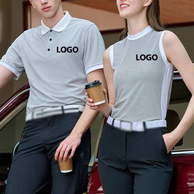 China Customized Logo Men's for Shirt Breathable Knitted Solid Fringe Embroidered Silk Screen Printed Short Sleeve XL Golf Sports for sale