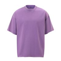 China Wholesale 100% Pure Cotton T-Shirt Washed Blank O-Neck Half-Sleeve Square Oversized 250 Grams Heavy Boxy Fit Loose Vintage Style for sale