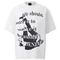 China Men's Hip Hop Style Skateboard T-Shirt Fashion Oversized Solid Pattern 100% 230g Heavy Cotton Breathable Eco-friendly Digital for sale