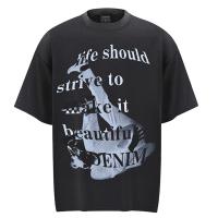 China Men's Hip Hop Style Skateboard T-Shirt Fashion Oversized Solid Pattern 100% 230g Heavy Cotton Breathable Eco-friendly Digital for sale