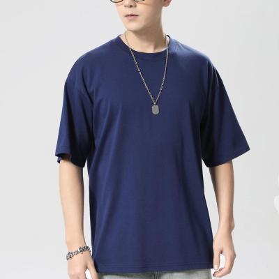 China Unisex Men's High Quality Summer T-Shirt 100% Cotton 220 Grams Oversized Casual Style Solid Pattern Silk Screen Printing Short for sale