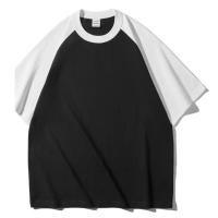 China Premium Heavyweight 100% Cotton T-Shirt Men's Hip Hop Style Oversized Print Short Sleeve Collar 300 Grams Knitted Customizable for sale