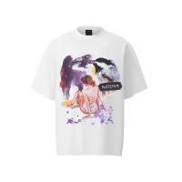 China Men's Slim Fit Tie-Dyed T-Shirts Casual Washed Summer Short Sleeve 100% Cotton Comfort Fit Promotional 260 Grams Fabric Weight