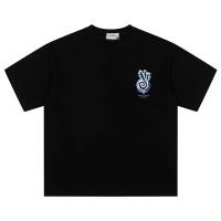 China Men's Summer Cool Street Fashion T-Shirt Hip Hop Style Chinese Cartoon Pattern Loose Pullover Short Sleeve for Couples for sale