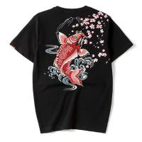 China Customizable Men's Casual T-Shirt with Embroidery 100% Cotton Knitted Fabric O-Neck & Solid Color Printing Unique Pattern Design for sale
