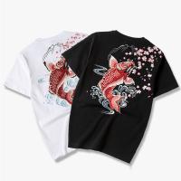 China Customizable Men's Casual T-Shirt with Embroidery 100% Cotton Knitted Fabric O-Neck & Solid Color Printing Unique Pattern Design for sale