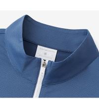 China Customized Summer Short Sleeved Unisex Golf Half Zip for Shirt Silk Screen Printed Logo Knitted 100% Polyester Breathable for sale