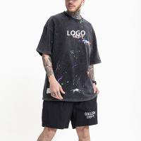 China 2024 Vintage Regular Fit Men's T-Shirt Digital Printed Street Fashion New 100% Cotton Knitted Eco-friendly Heavyweight Quick Dry for sale