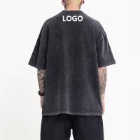 China 2024 Vintage Regular Fit Men's T-Shirt Digital Printed Street Fashion New 100% Cotton Knitted Eco-friendly Heavyweight Quick Dry for sale