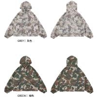 China 2025 Winter Unisex Zipper-Up Oversized Camouflage Printed Fleece Hoodie Jacket with Breathable & Windproof Features ODM Pocket for sale