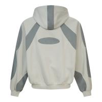 China Low MOQ Customized Color Block Splicing 3D Embroidery Oversized Pullover Winter Hoodie Pocket Hip Hop Polyester/Cotton Blend for sale