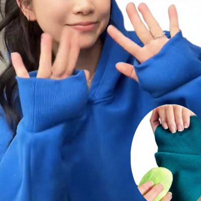 China Customized Vintage Oversized Couple's Anti-Anxiety Printed Knitted Hoodie with Hidden Stress Relieving Ball OEM/ODM for sale