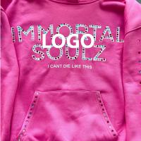 China Custom Men Hoodies 3D Rhinestone Winter Streetwear Printed Vintage Designer Clothes 100% Cotton Oversized for sale