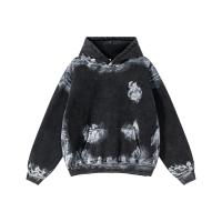 China Unisex Heavyweight Winter Hiphop Style Oversized Hoodie Casual Retro Couple Design Custom Digital Vintage Black Mens Coat for sale