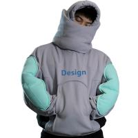China Multi-Scene Winter Comfort Hoodie Built-in Pillow Noise-Reducing Scarf Solid Design 100% Cotton for Office Breaks Trips Travel for sale