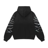 China Custom Men Hoodies 100% Cotton Heavyweight Acid Wash High-End Quality Zipper Design Loose Fit Autumn Winter Fleece ODM Supply for sale