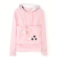 China Embroidered 3D Cat Hoodie with Kangaroo Pocket Autumn Pet Cat Owner Design ODM Supply 100% Polyester Windproof for sale