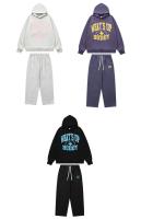 China Customized Heavy-duty 320g Knitted Brushed Double-sided Breathable College Printed Men's Sporty Set 2026 Spring/summer Hoodie for sale