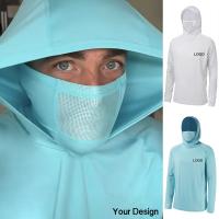 China Unisex UPF 50+ Eco-Friendly Breathable Hoodie Shirt Face Mask Long Sleeve Quick Dry Cooling UV Fishing Shirts Hiking Beach Golf for sale