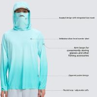 China Unisex UPF 50+ Eco-Friendly Breathable Hoodie Shirt Face Mask Long Sleeve Quick Dry Cooling UV Fishing Shirts Hiking Beach Golf for sale