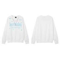 China Custom Blue 3D Hip-Hop Crewneck Knitted ODM Unisex Oversized Breathable 60% Cotton 40% Polyester Autumn Hoodie Digital Printing for sale
