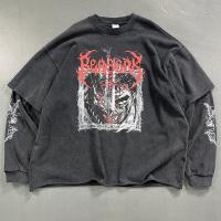 China Comfortwash Loose Vintage Washed 100% Cotton Crewneck Pullover Hoodie Solid Pattern Autumn ODM Unisex Casual Windproof for sale