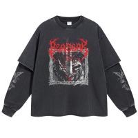China Comfortwash Loose Vintage Washed 100% Cotton Crewneck Pullover Hoodie Solid Pattern Autumn ODM Unisex Casual Windproof for sale