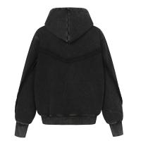 China Sublime Washed Zipper-Up Oversized Hoodie Polyester/Cotton 550g Anti-Pilling Windproof Breathable 3D Knitted Unisex Winter for sale