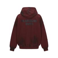 China Custom Designed ODM Vintage Oversized Winter Hoodies Heavy Duty Zip-Up Cardigan Sweatshirt Unisex Washed 3D Pattern Pocket for sale