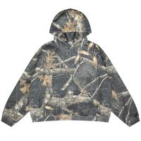 China Support Customized 500GMS Autumn Winter 100% Cotton Vintage Fleece Washed Jersey Oversized Hoodie Full Printed Branches for sale