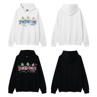 China Unisex Autumn Oversized Sparkly Sequin Hoodie Black Glitter Sweatshirt with 3D Embroidery Cartoon Bead Embroidery ODM Supply for sale