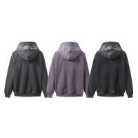 China Unisex Zip Hoodie ODM for Vintage Winter Oversized 3D Embroidered Letter Pattern Fleece Breathable Windproof for sale