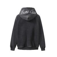China Unisex Zip Hoodie ODM for Vintage Winter Oversized 3D Embroidered Letter Pattern Fleece Breathable Windproof for sale