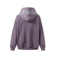 China Unisex Zip Hoodie ODM for Vintage Winter Oversized 3D Embroidered Letter Pattern Fleece Breathable Windproof for sale