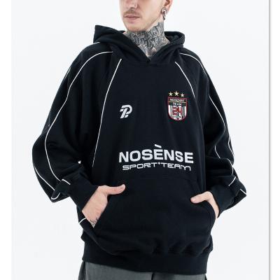 China Support Customized Unisex 2025 Autumn Winter Football Club Sports Hooded Sweatshirt Knitted Hoodie Embroidered Oversized for sale