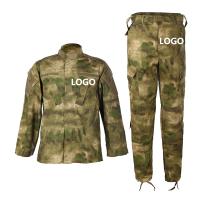 China Customizable Men's Sporty 3D Camouflage Polyester/Cotton Seamless Fusing Quick Dry Workwear Jackets Outdoor Sets Knitted Weaving for sale