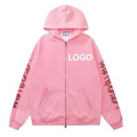China Customized Zipper-Up Solid Hoodie Cotton Polyester Embroidered Design Retro Printed Winter Men's Sports Set for sale