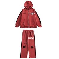 China Men's Casual Autumn 3D Hoodie and Sweatpants Set Sun Faded Acid & GSM Stone Washed 100% Cotton Knitted Weaving for sale