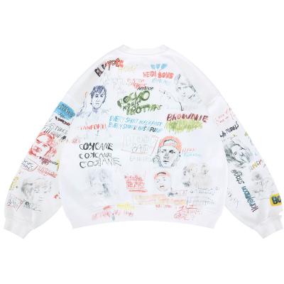 China 2025 Autumn/Winter New High Street Hip Hop O-Neck Oversized Canvas 400g Polyester/Cotton Anti-Pilling Breathable Blank Hoodie for sale