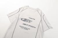 China Men's Vintage Style Short Sleeve Quick Dry Breathable Compressed T-Shirt Letter Design O-Neck Cotton-Polyester-Blend 180 Grams for sale