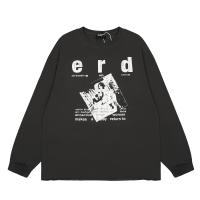 China Heavy Duty Washed Loose 100% Cotton Long Sleeve Vintage Couples T-Shirt 280 Grams Breathable Oversized Unisex Digital Print for sale
