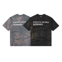 China Breaking Foundation Washed Gradient Versatile Melancholic Second-Generation Slogan Casual Oversized Vintage Breathable T-Shirt for sale
